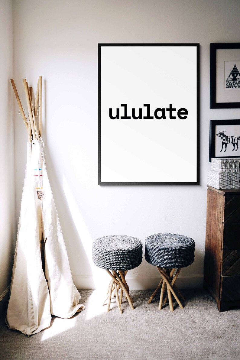 Ululate Ululate Word Hated Words Ululate Poster Art - Etsy