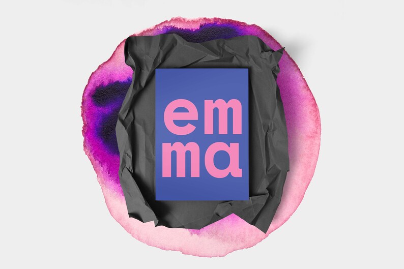 Emma Printable Art, Emma Name Poster, Girls Room Decor, Name Printable ...