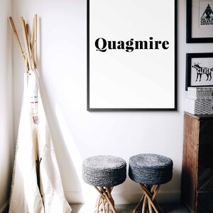 Quagmire Quagmire Word Hated Words Quagmire Poster Art - Etsy France