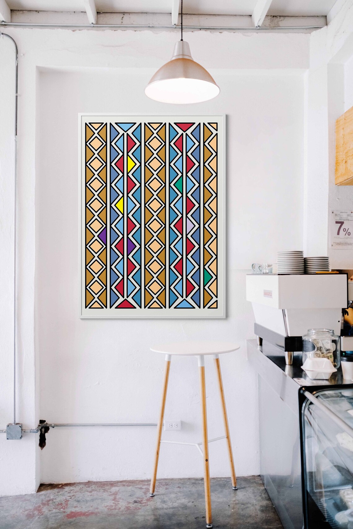 Tribal Print Poster, Ndebele Design Poster, Geometric Pattern, Boho ...