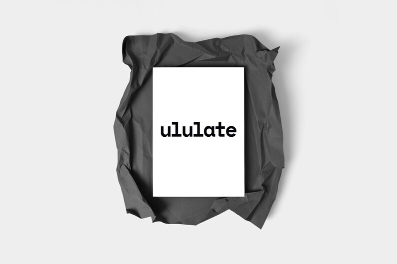 Ululate Ululate Word Hated Words Ululate Poster Art - Etsy