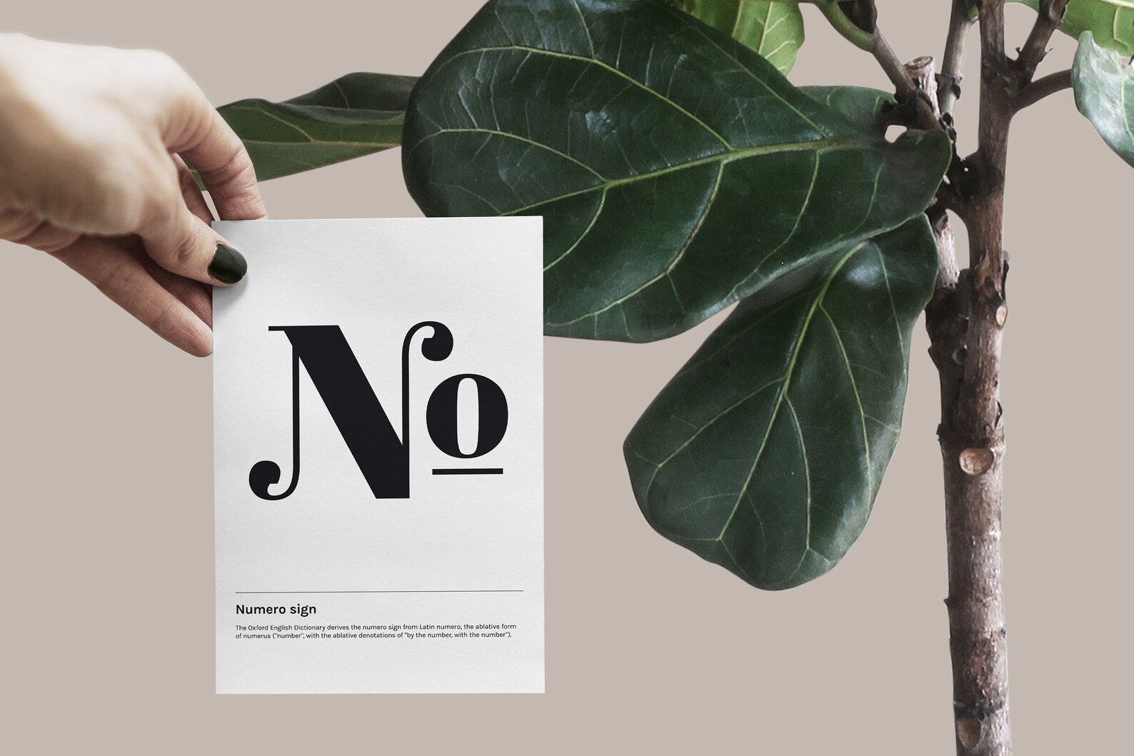 Numero Sign Number No Definition Typography Printable Art - Etsy UK