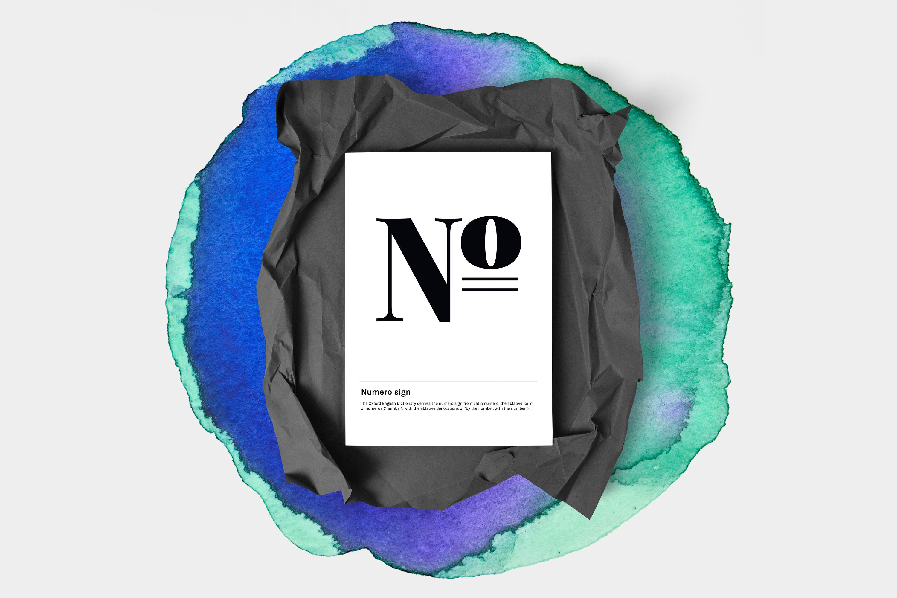 Numero Sign Number No Definition Typography Printable Art - Etsy