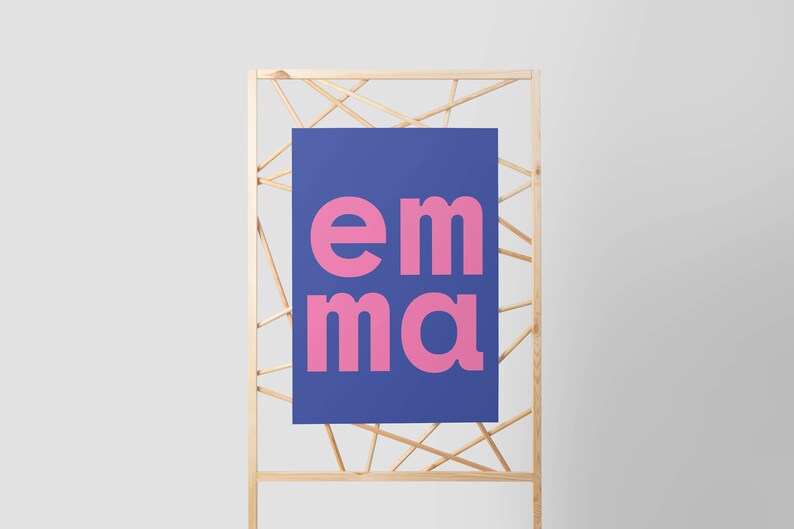 Emma Printable Art, Emma Name Poster, Girls Room Decor, Name Printable ...