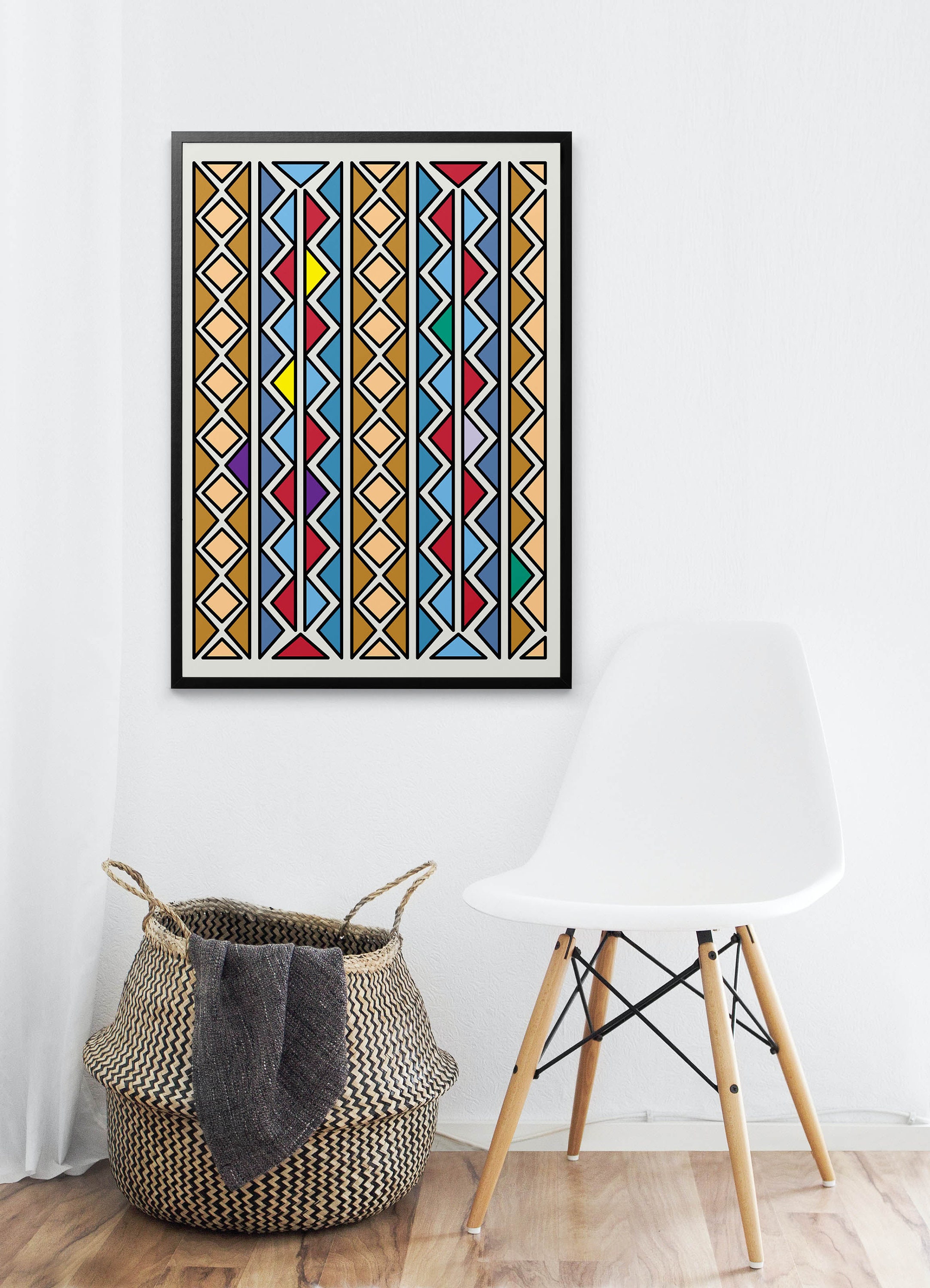 Tribal Print Poster Ndebele Design Poster Geometric Pattern | Etsy