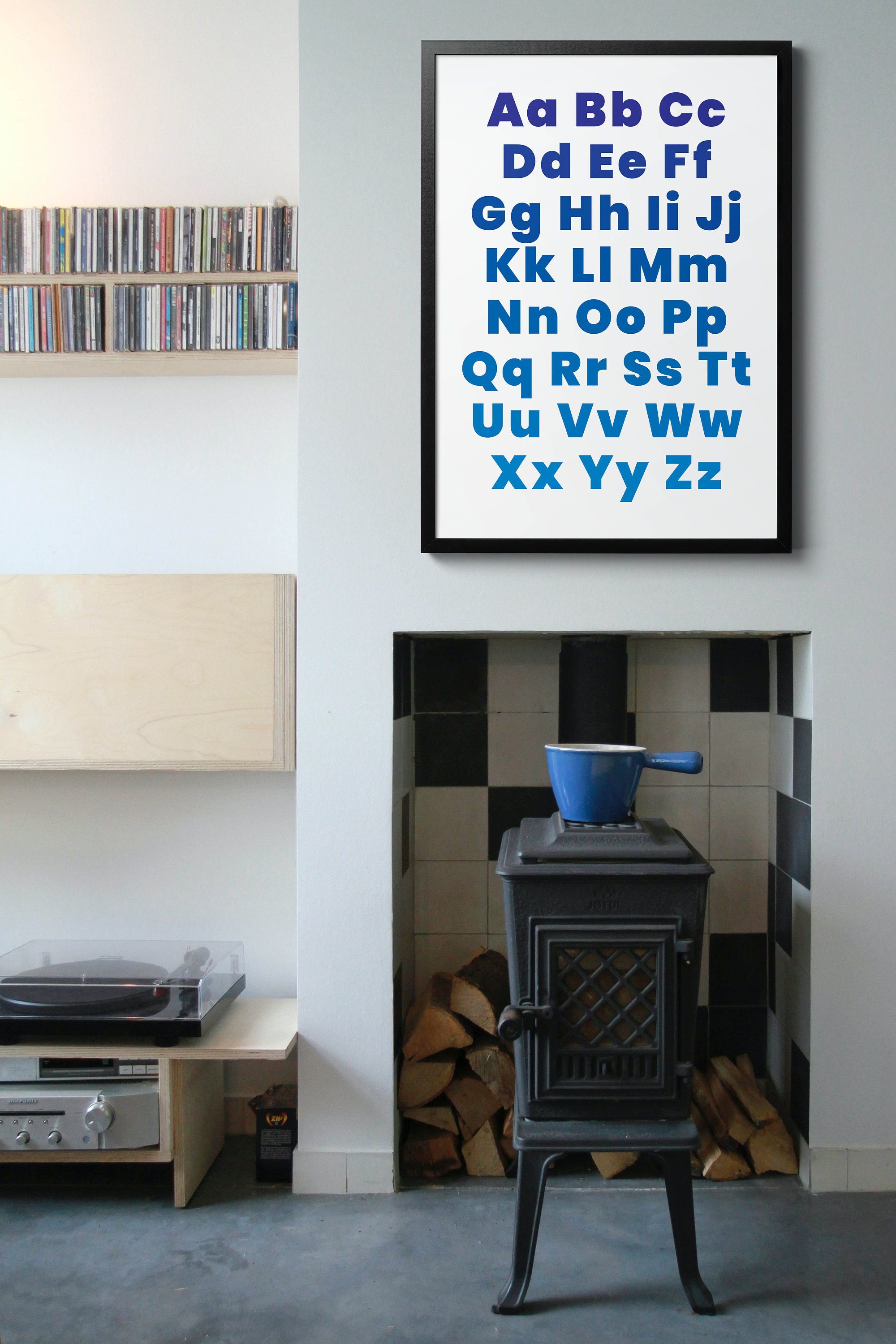 Alphabet Printable Art, A-Z Wall Art, Digital Download, Typography ...