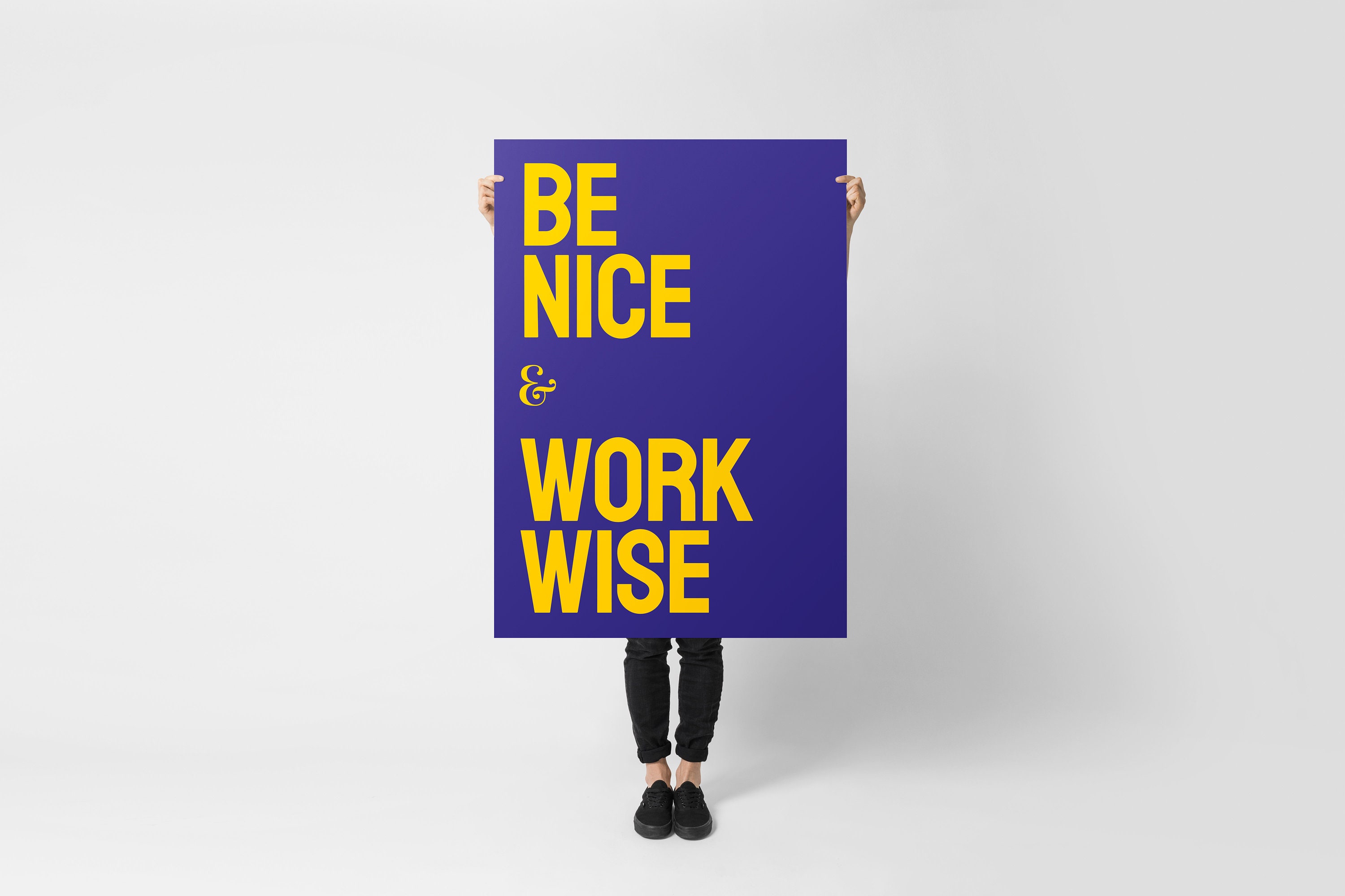 Be Nice & Work Wise, Be Nice to People, Be Nice Print, Wall Art, Home ...