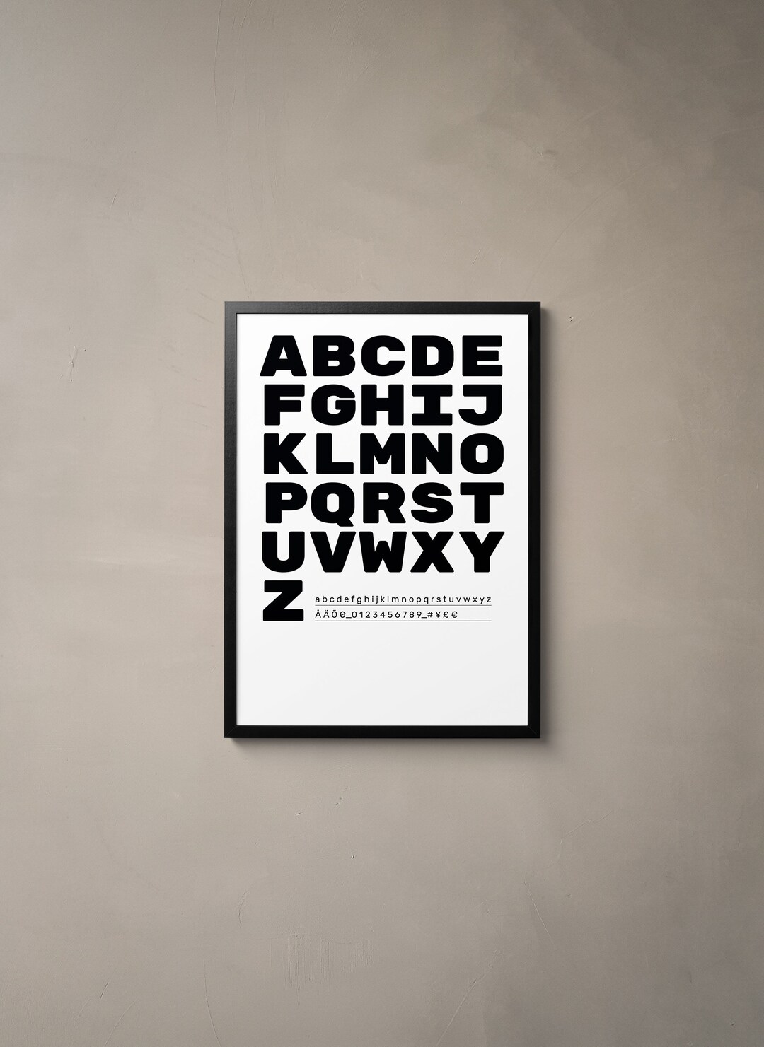 Alphabet Printable Art, A-Z Wall Art, Digital Download, Typography ...