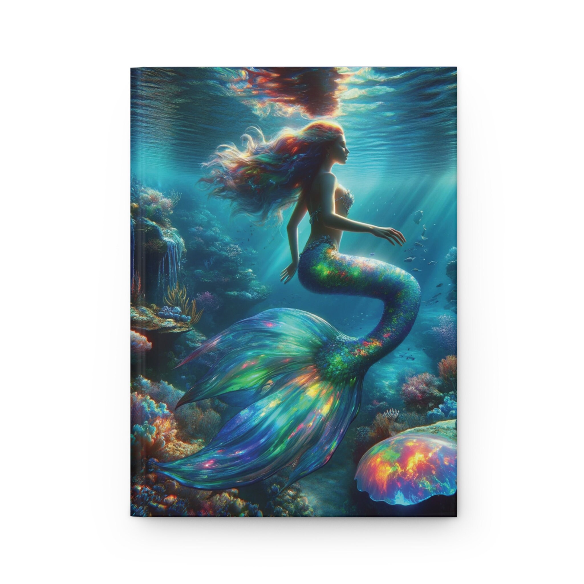 Enchanted Mermaid Sunken Ship Treasure Huntress Hardcover Journal Matte ...