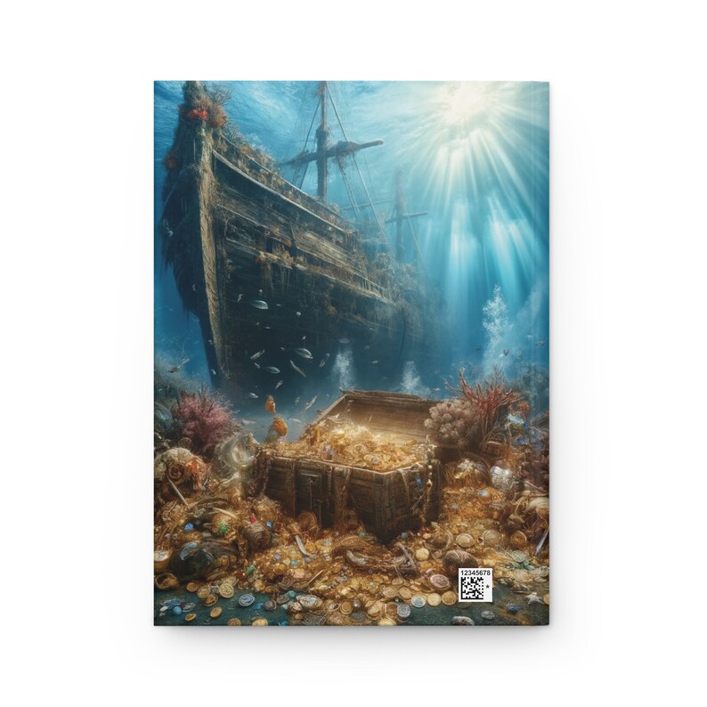 Enchanted Mermaid Sunken Ship Treasure Huntress Hardcover Journal Matte ...