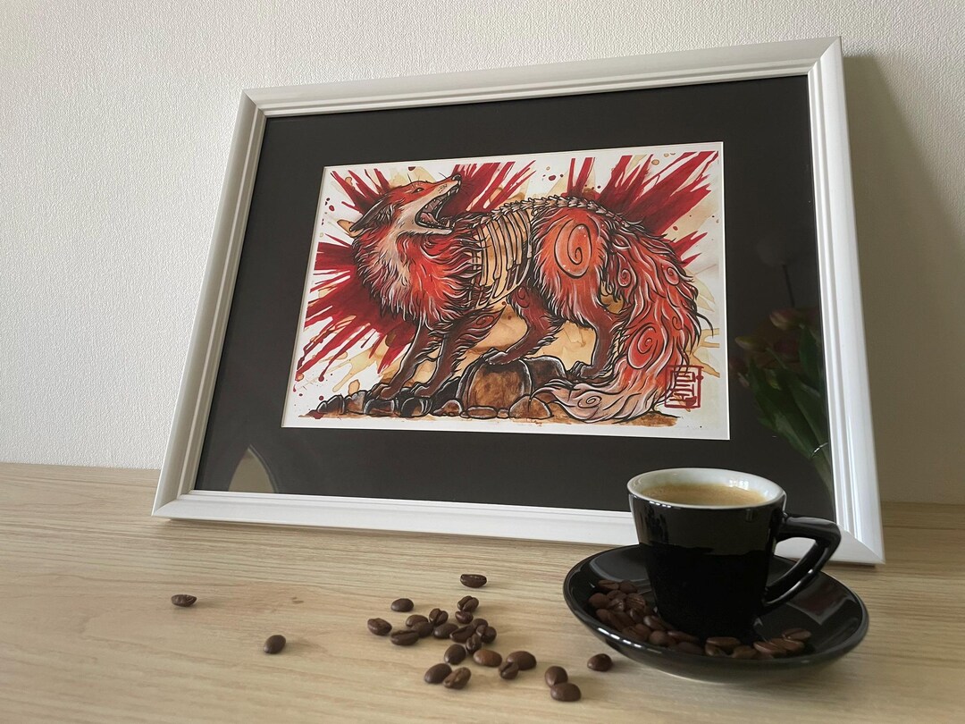 Art Print "zombi Fox" - Original A4 Poster Artprint - Etsy