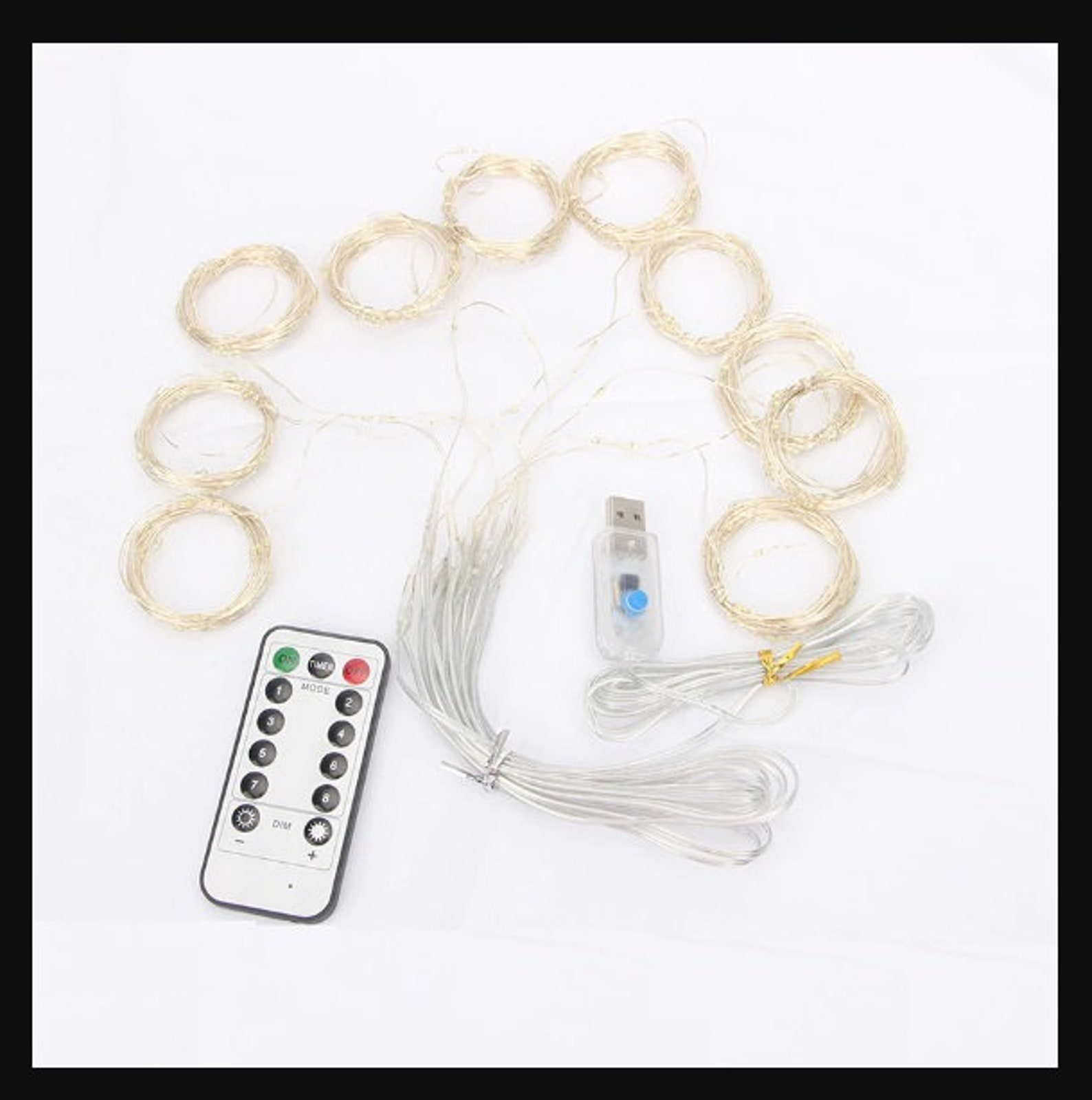 LED Curtain Fairy Lights Remote Controled Christmas Garland - Etsy