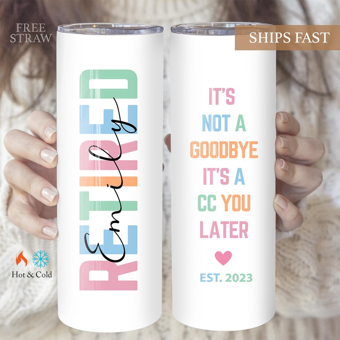 Personalized Retirement Tumbler, Retirement Gift for Women, Retirement ...