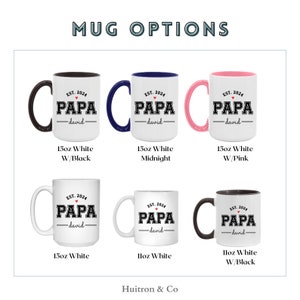 Papa Announcement Mug, Personalized Papa Mug, Father's Day Gift for ...