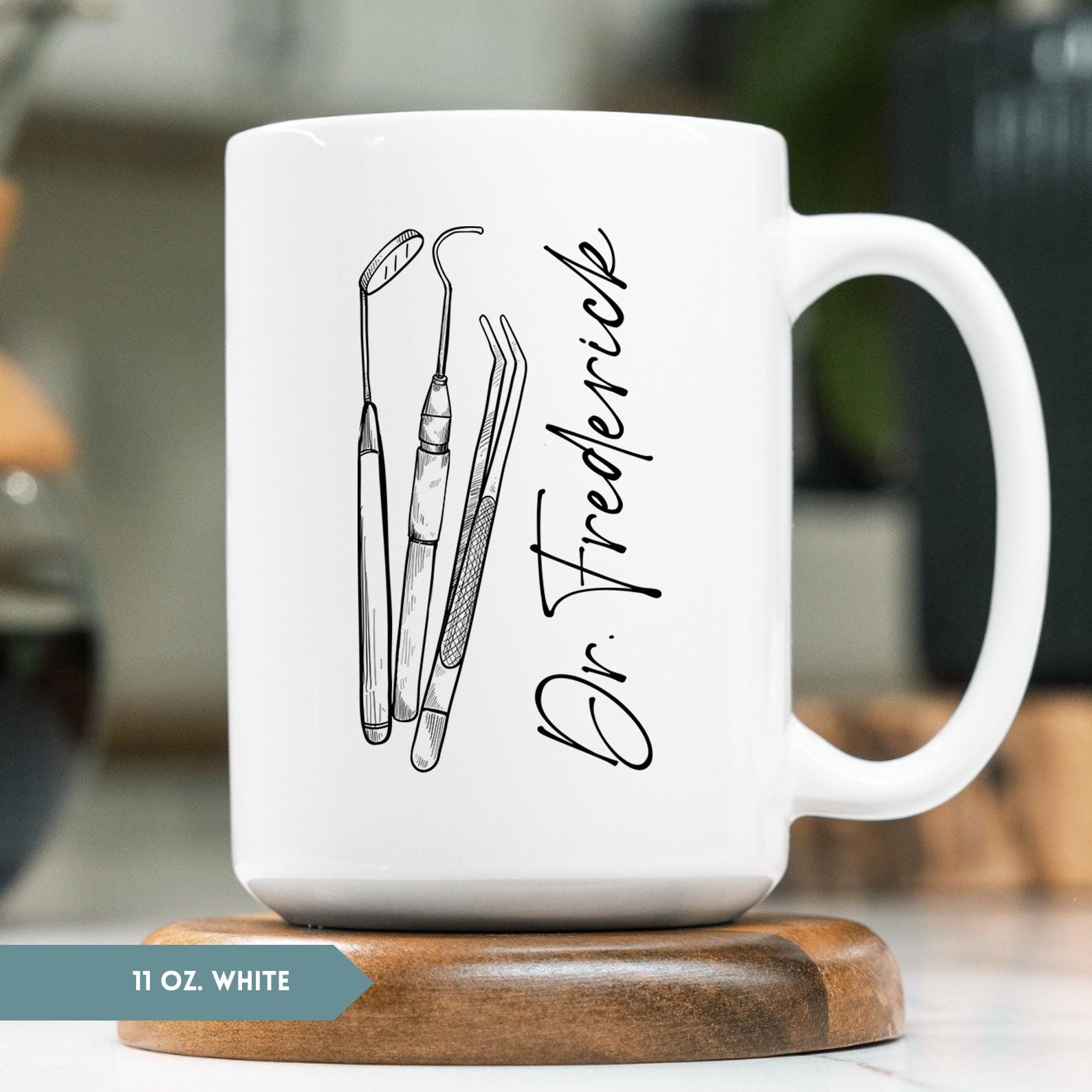 Personalized Dentist Name Coffee Mug, Dentist Gift, Custom Dentist ...