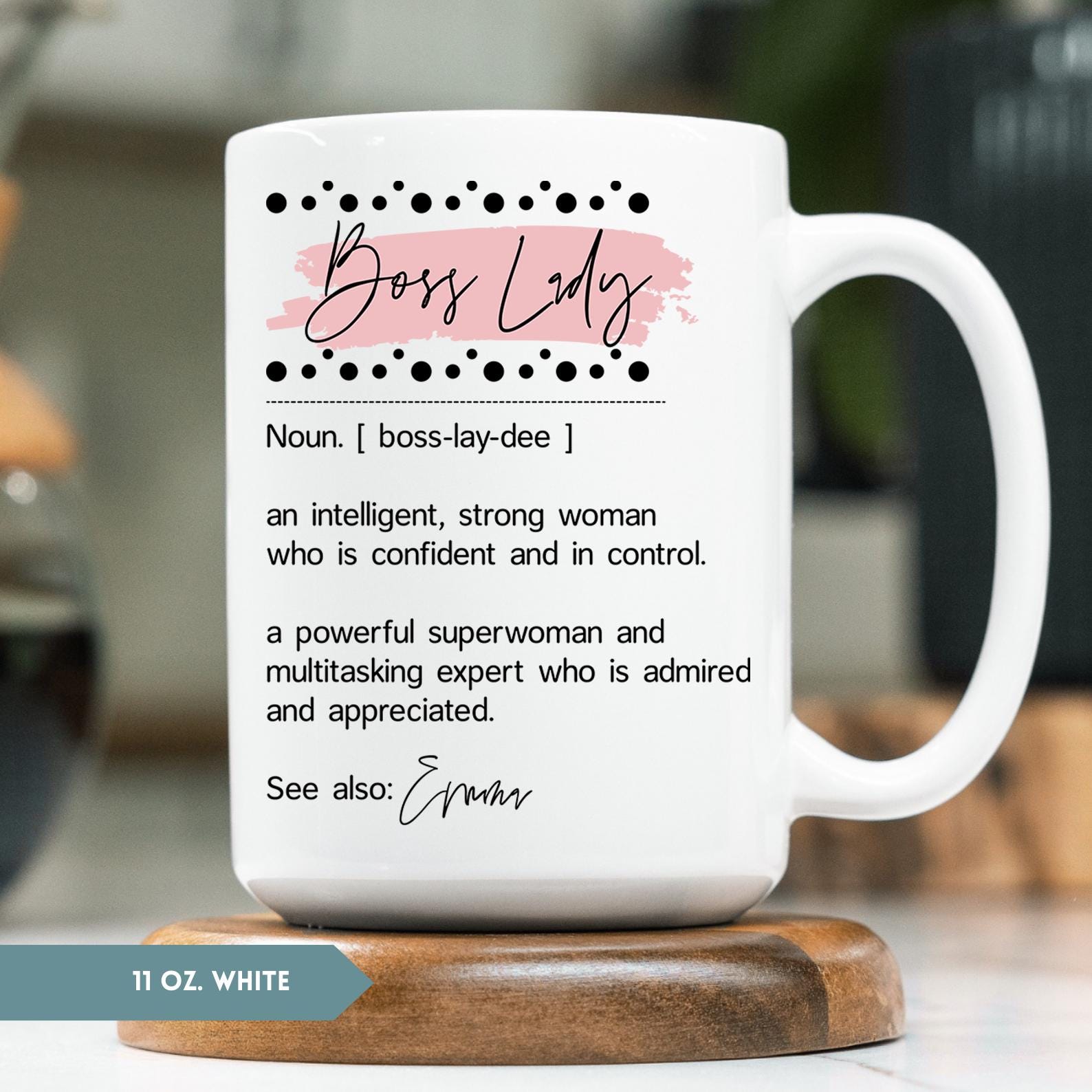 Personalized Bosslady Mug, Boss Lady Coffee Mug, Personalized Boss Mug ...