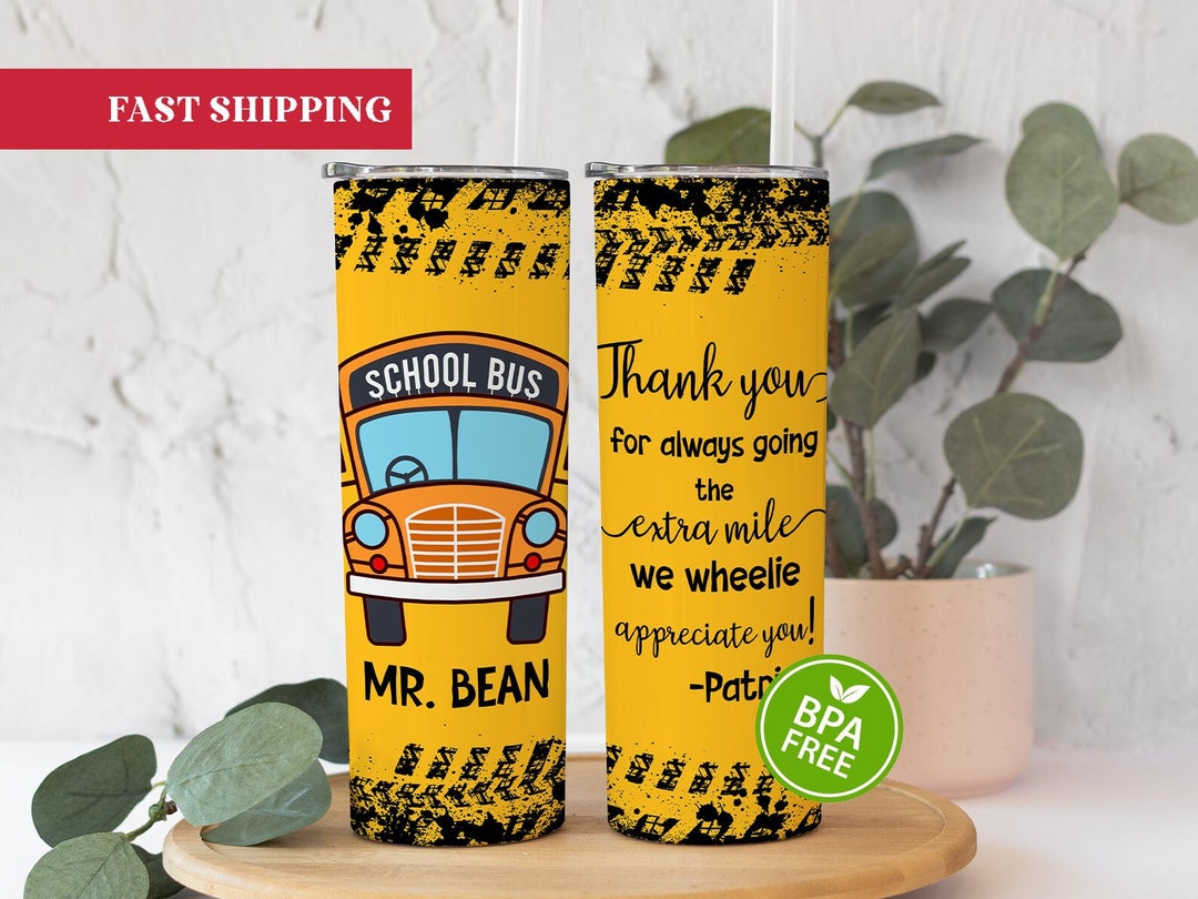 Bus Driver Tumbler, Bus Driver Gifts, bus Driver Tumbler With Straw ...