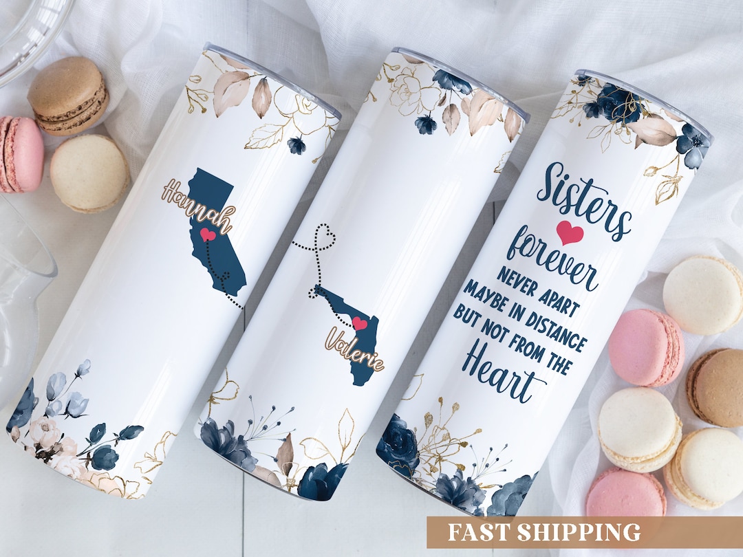 Long Distance Sister Tumbler Personalized, Sister Long Distance Gift ...