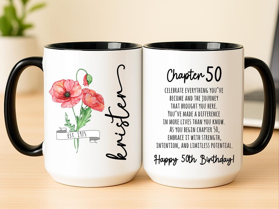 Celebrate Everything - Chapter 50 Coffee Mug, Perfect Gift for 50th ...