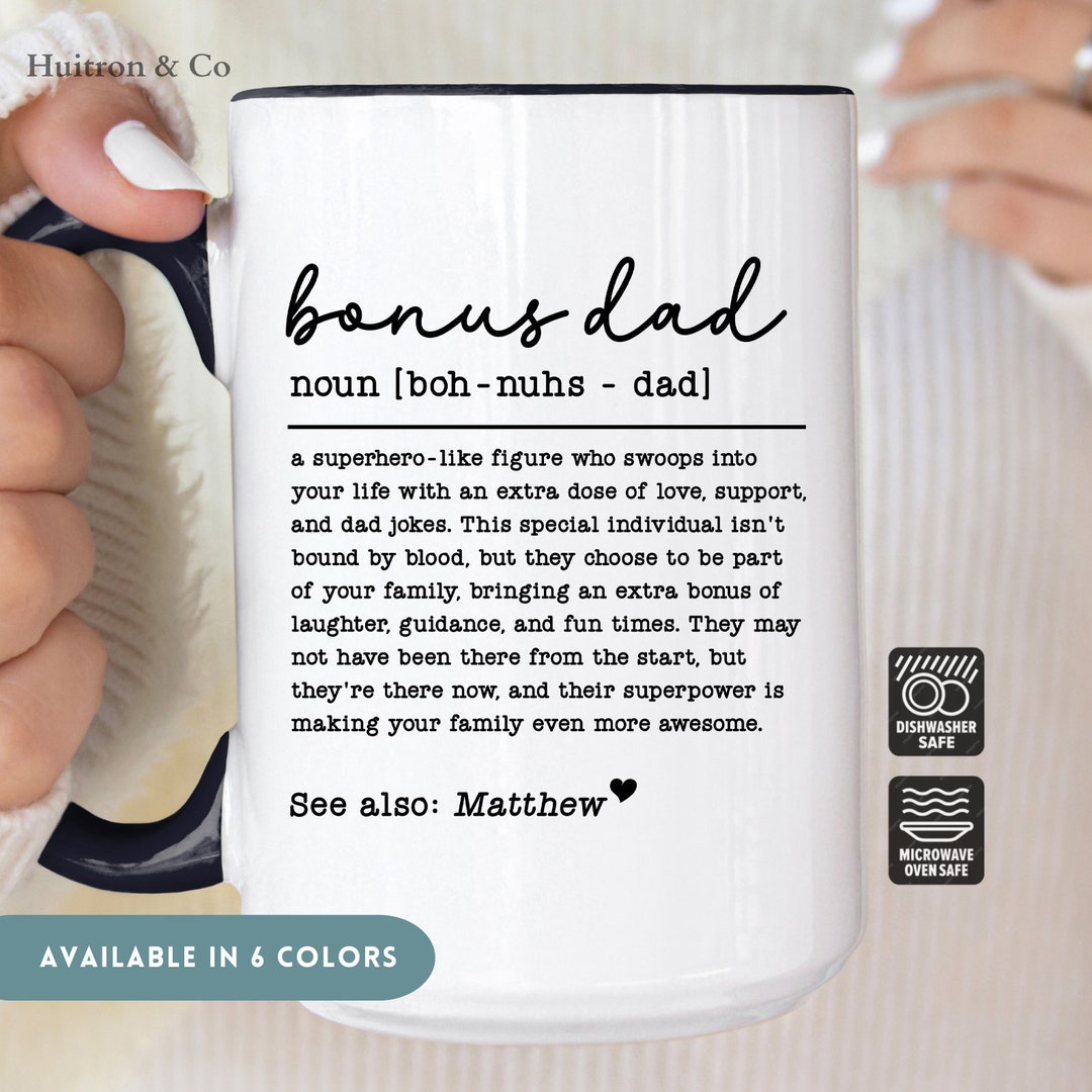 Bonus Dad Definition Mug, Personalized Bonus Dad Mug, Father's Day Gift ...