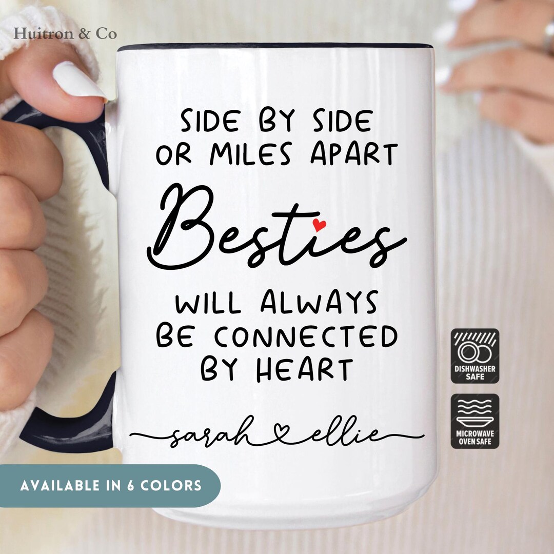 Personalized Bestie Coffee Mug, Best Friend Gift, Custom Bestie Coffee ...