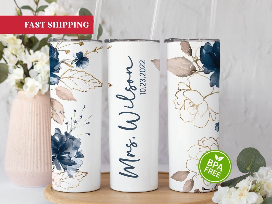 Bride Tumbler Personalized, Bride Gift, Bride Wedding Day Gift, Mrs ...