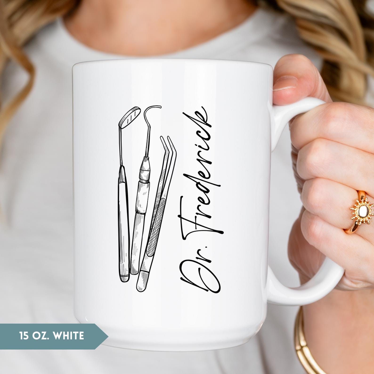 Personalized Dentist Name Coffee Mug, Dentist Gift, Custom Dentist ...
