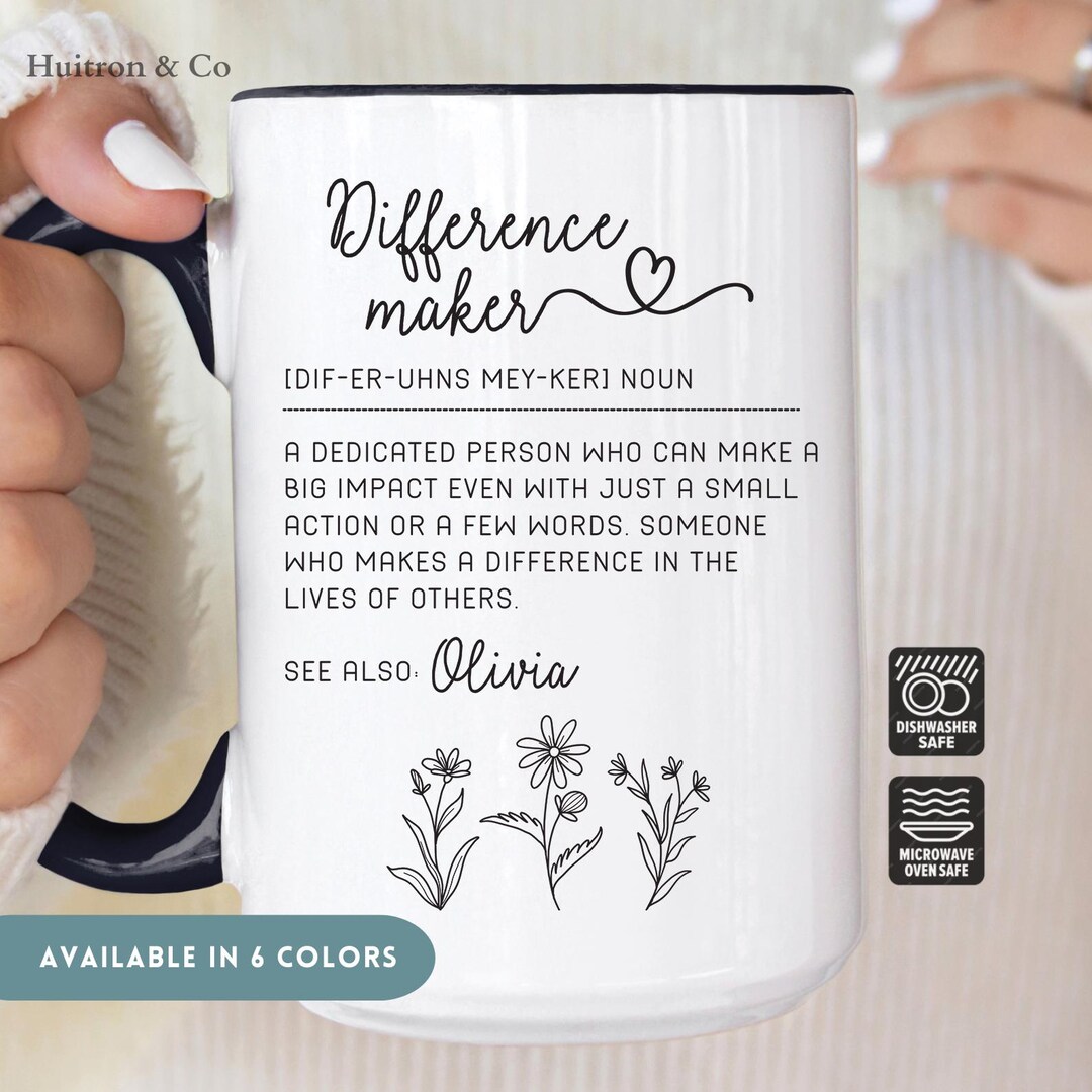 Boss Mug, Difference Maker Gift, Custom Difference Maker Coffee Cup ...