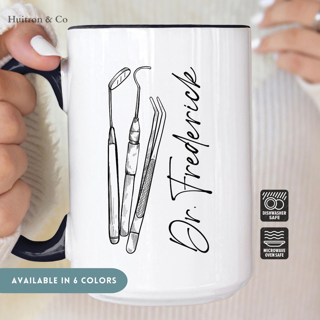 Personalized Dentist Name Coffee Mug, Dentist Gift, Custom Dentist ...