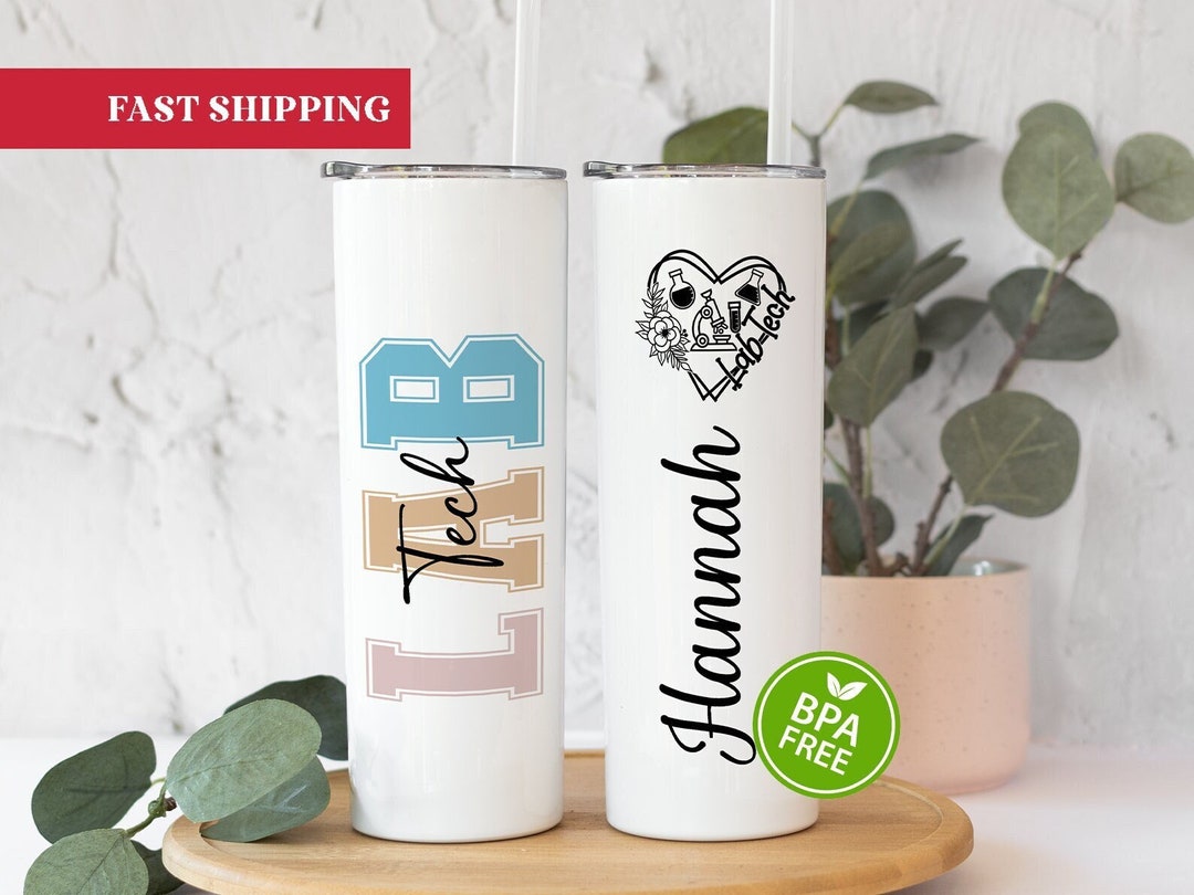 Personalized Lab Tech Tumbler, Lab Tech Gift, Lab Tech Tumbler With ...