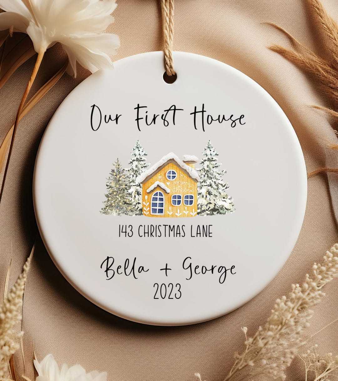 Personalized Our First House Christmas in New Home Ornament, House ...