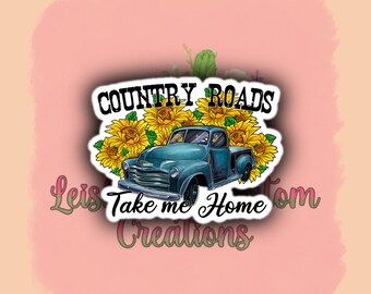 Country Roads Decal - Etsy