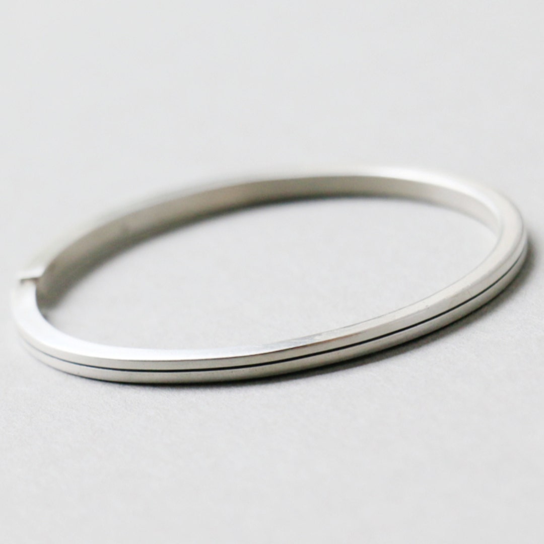 Smooth Pure Silver Bracelet Women,handmade 999 Solid Silver Cuff ...