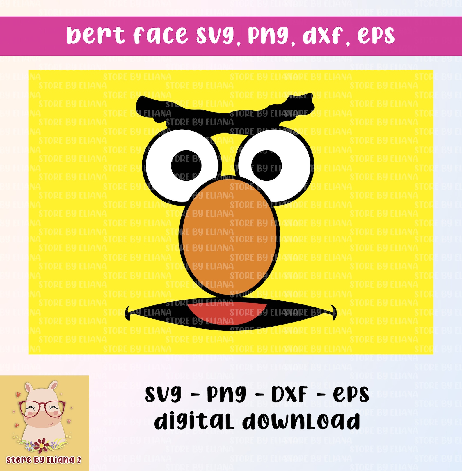 Sesame Street Bert Faces Svg Sesame Street Svg Bert Faces | Etsy