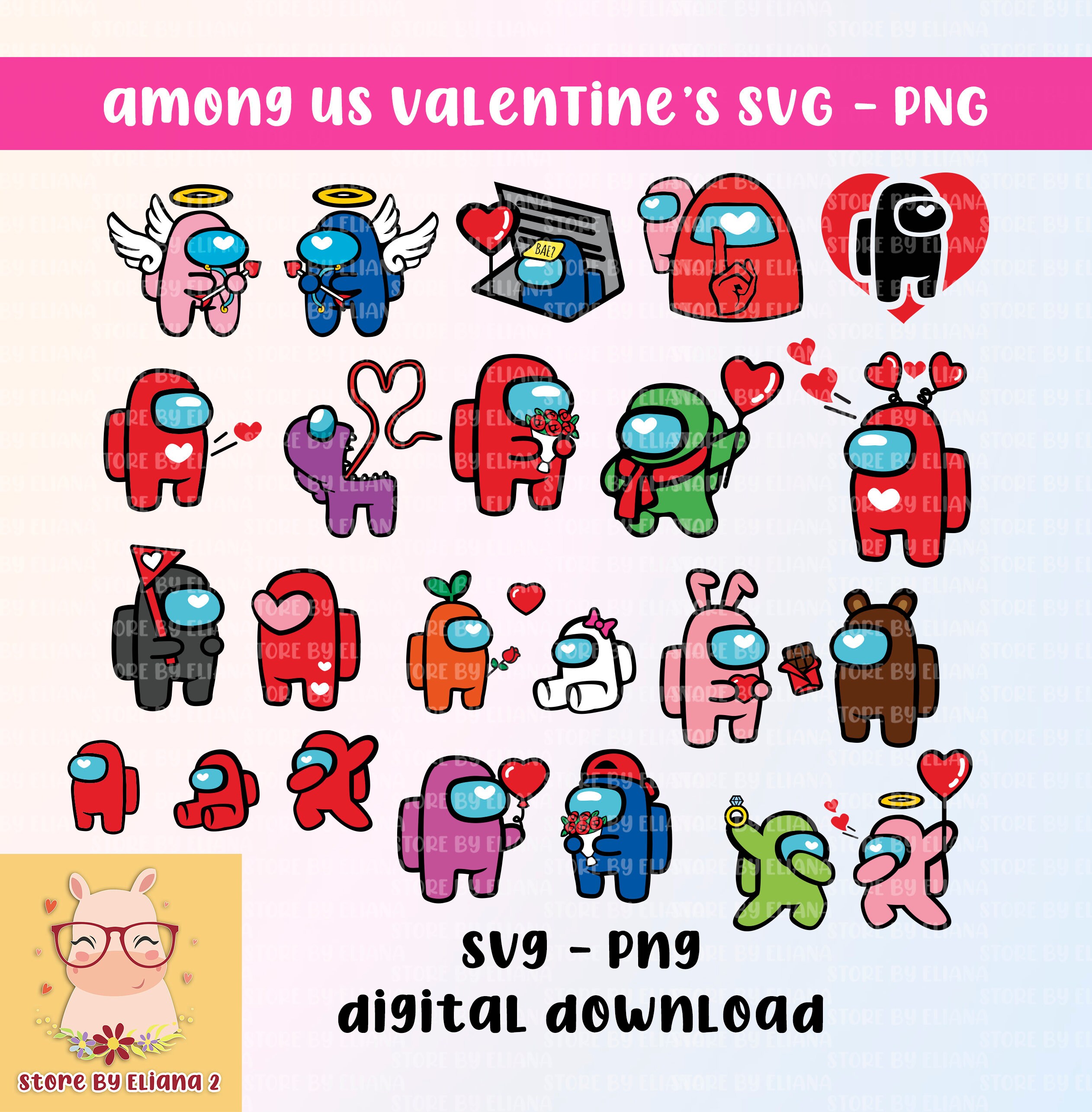 Among us valentine svg - peremango