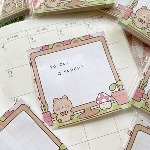 Aesthetic Cottagecore Desktop Digital Notepad | Cute Printable Memo Pad ...