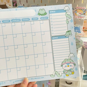 Handmade Rainy Day Penguin Monthly Yearly 8.5" X 11" Desk Calendar ...