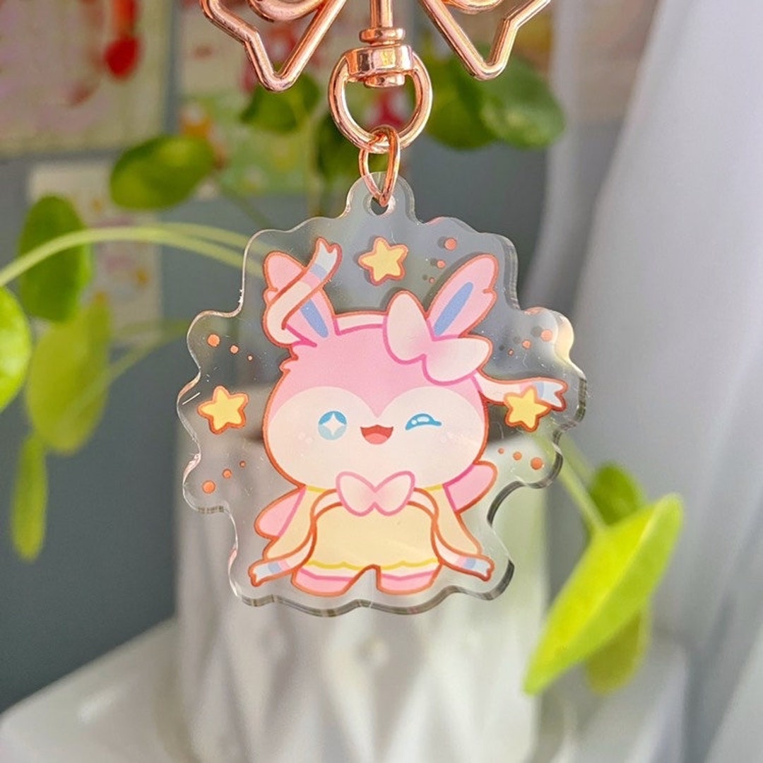 Sylveon Villager Keychain | Cute Acrylic Charm | Bag Keychain | Kawaii ...