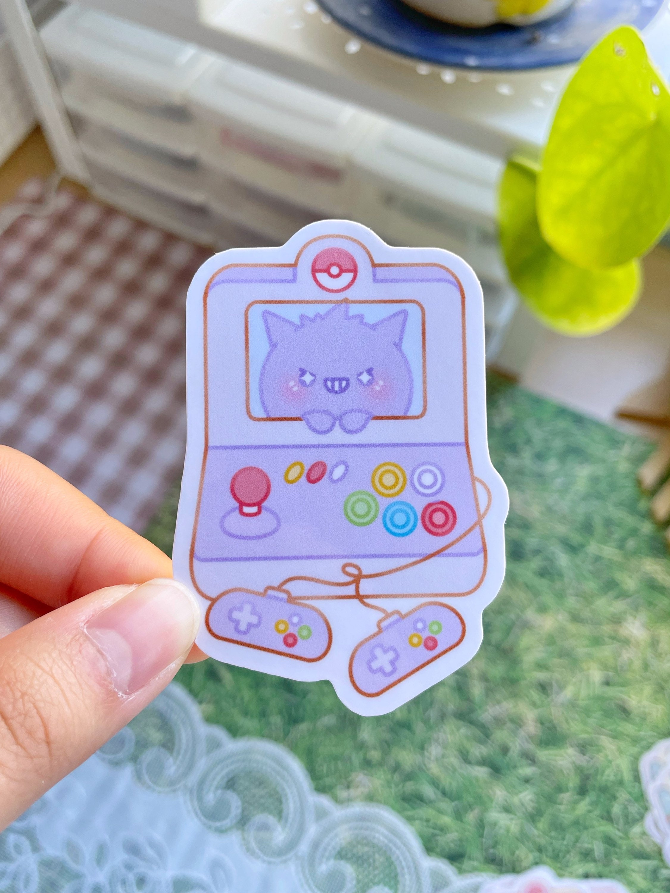Gengar X Gaming Console Sticker Waterproof Sticker Kawaii Sticker Cute ...