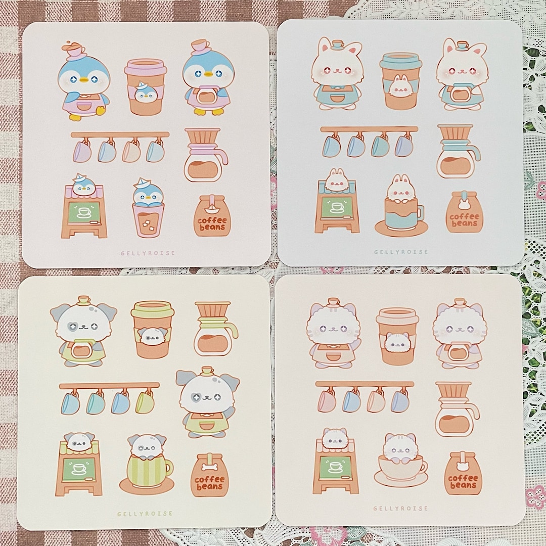 Cute Pastel Coffee Art Prints | Art Print Set | Pastel Prints Wall Art ...
