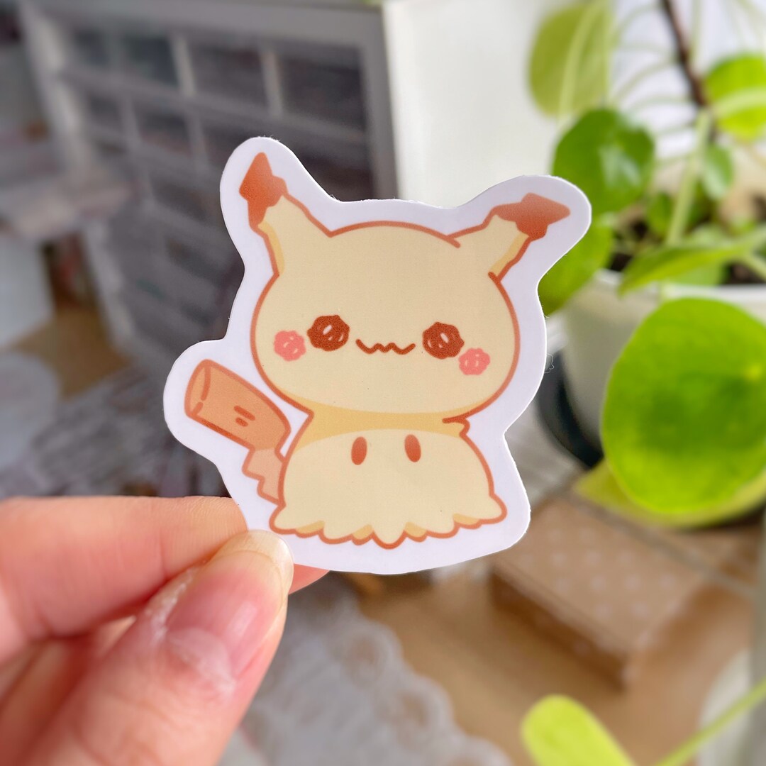 Mimikyu Waterproof Sticker | Cute, Kawaii Vinyl Perfect for Water ...