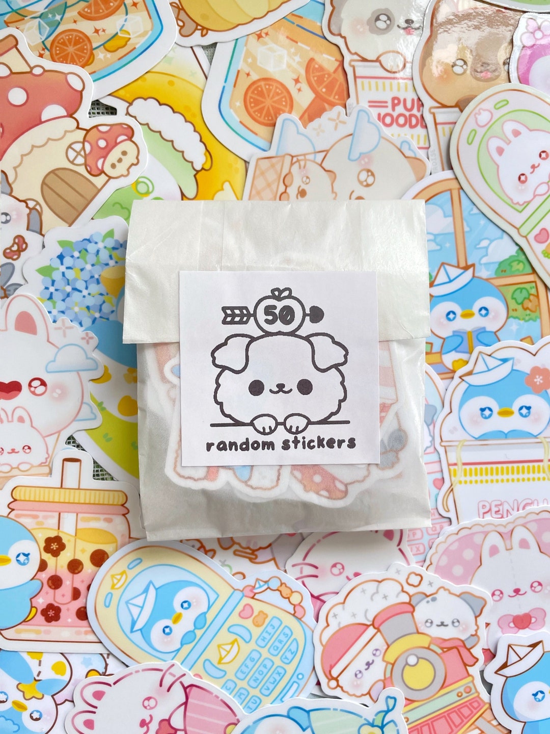 50 Cute Random Stickers | Random Sticker Pack | Sticker Bulk | Sticker ...