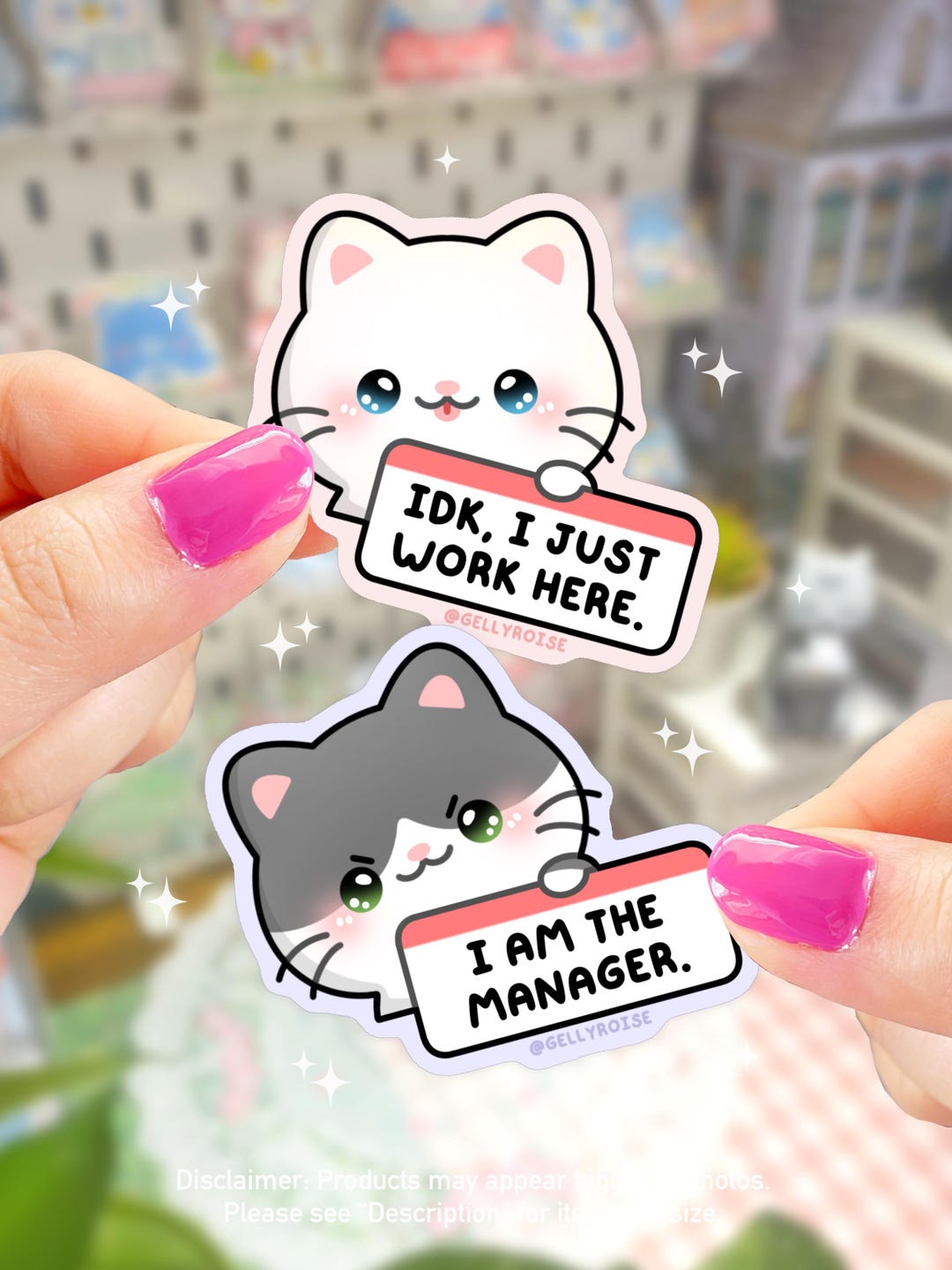 Employee Cats Waterproof Stickers, IDK I Just Work Here, I Am the ...