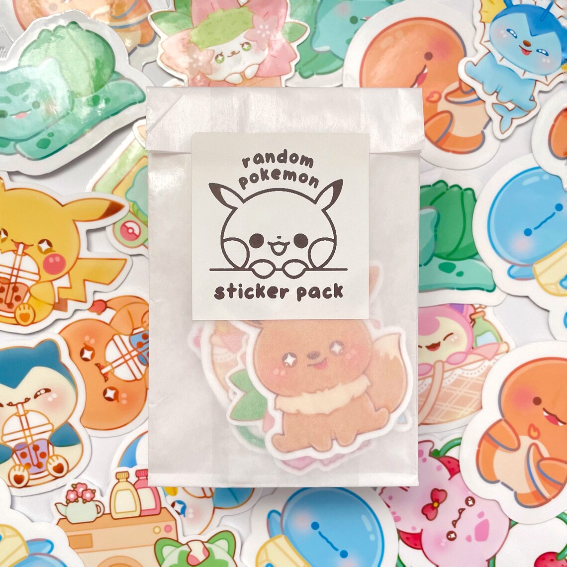 Random Poke Sticker Pack Mysterious Sticker Pack Grab Bag - Etsy