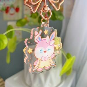 Sylveon Villager Keychain Cute Acrylic Charm Bag Keychain Kawaii ...