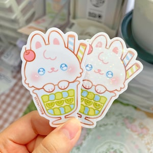 Bunny X Parfait Waterproof Sticker Bunny Sticker Ice Cream Sticker ...