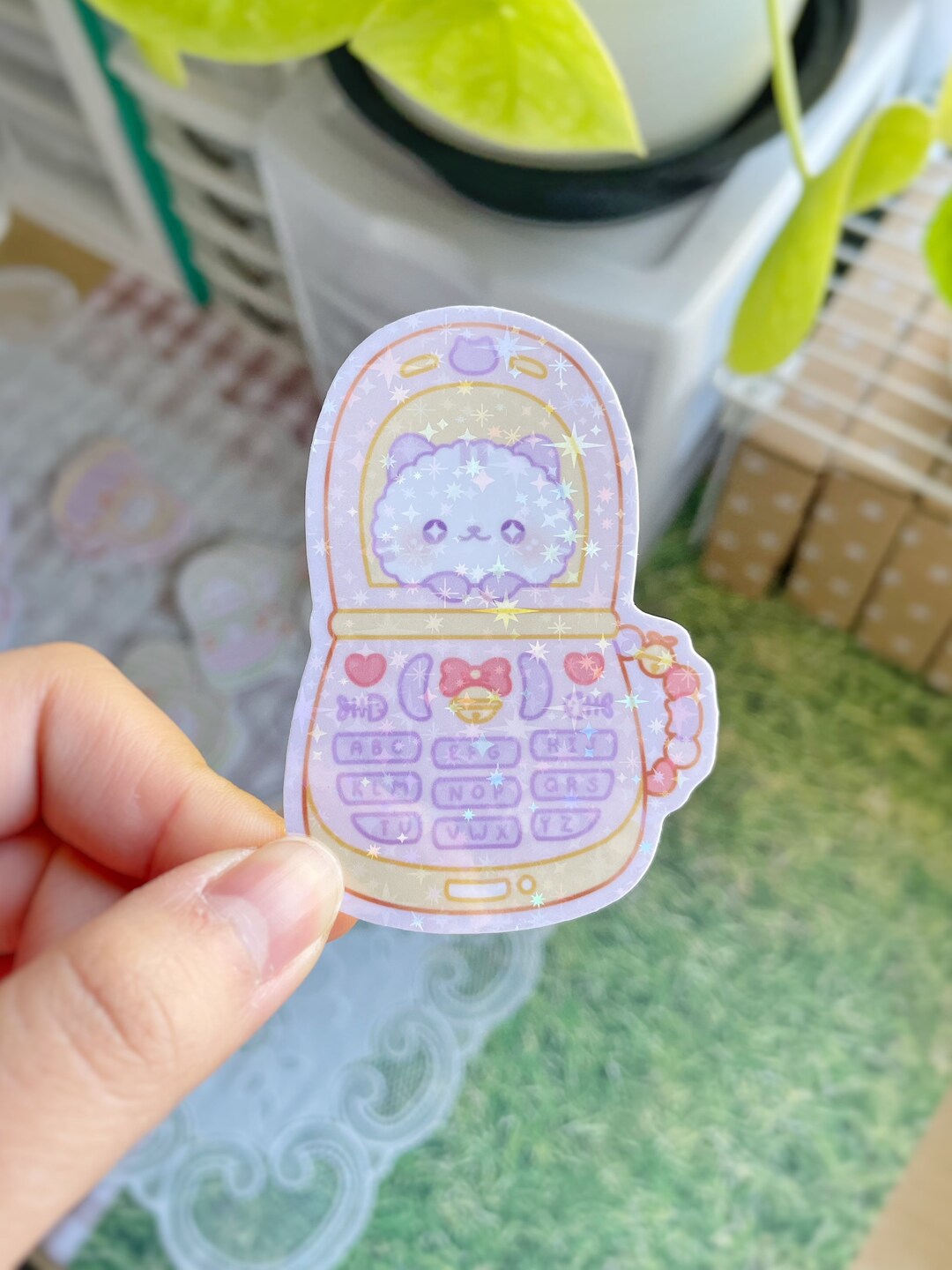 Kitty X Flip Phone Sticker | Vinyl Stickers | Kawaii Stickers | Cute ...