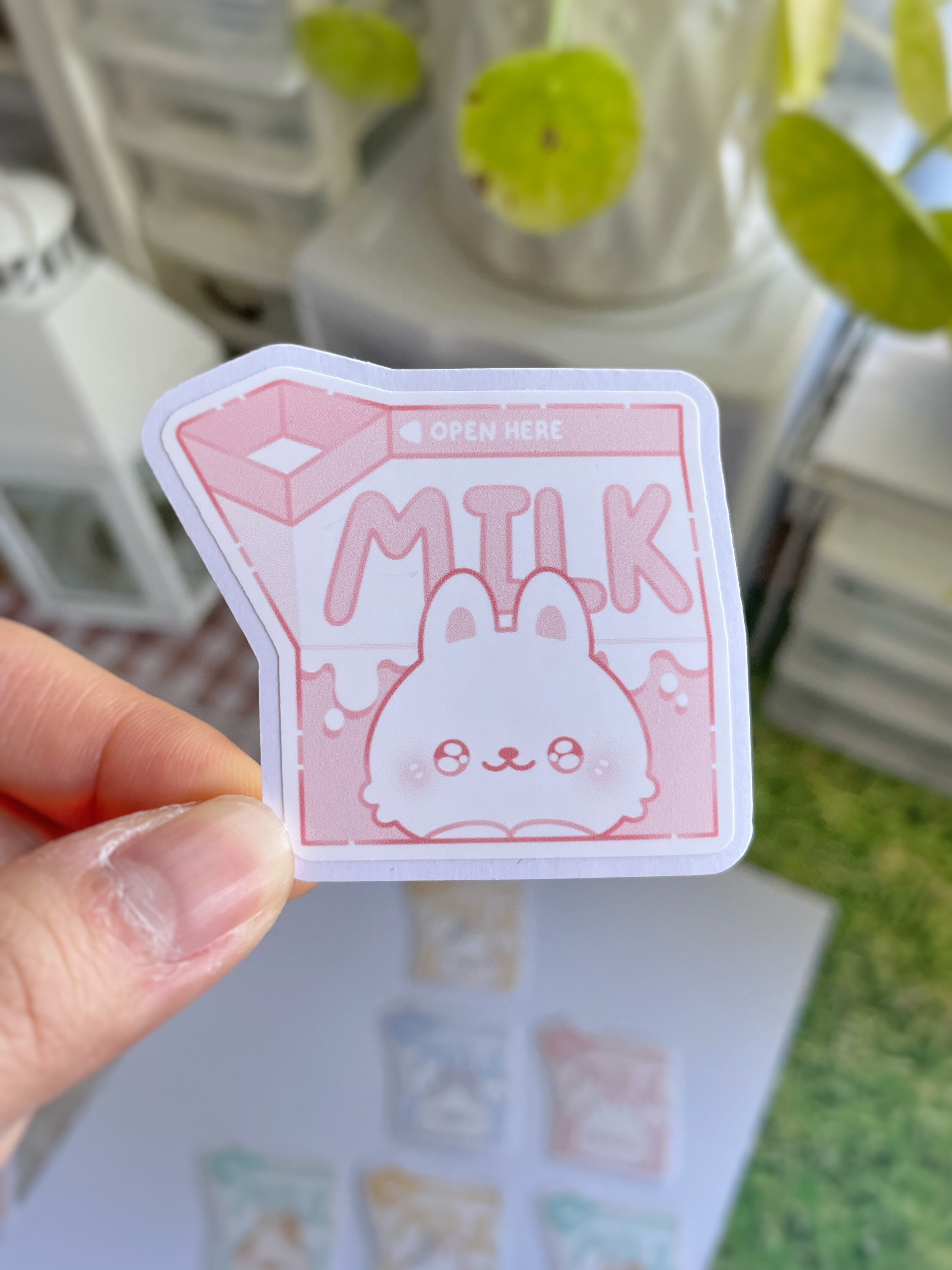 Bunnies X Milk Carton Box Sticker Aesthetic Drink Sticker - Etsy