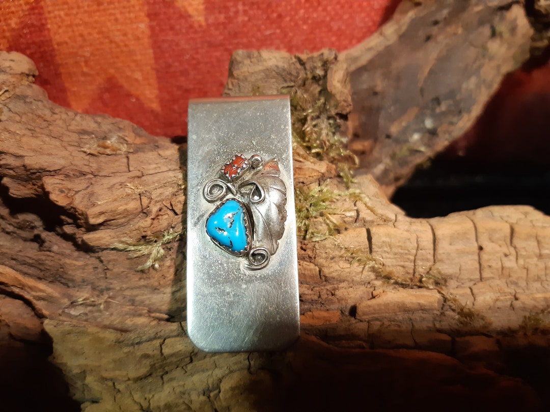 Native American Money Clip, Money Clip, Money Clip, Turquoise, Coral ...