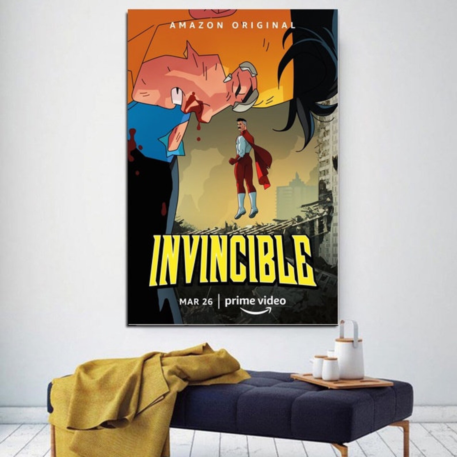 Invincible poster Canvas poster no frame | Etsy